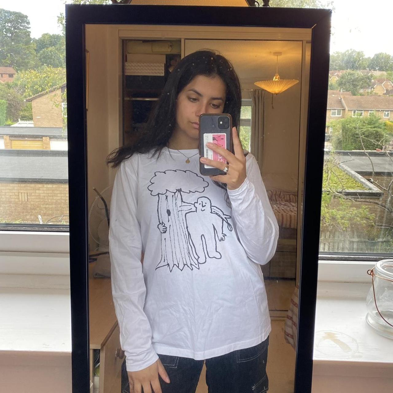 Everpress tree best friend longsleeve white T-shirt... - Depop