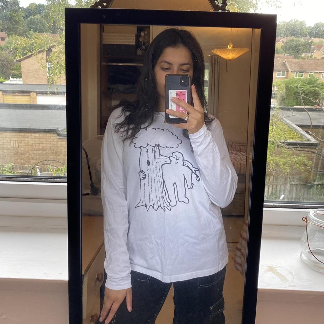 Everpress tree best friend longsleeve white T-shirt... - Depop