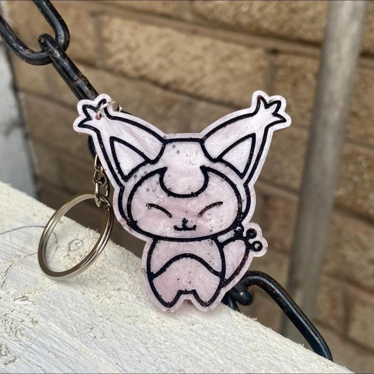 Handmade Pokemon skitty keyring keychain bag charm... - Depop