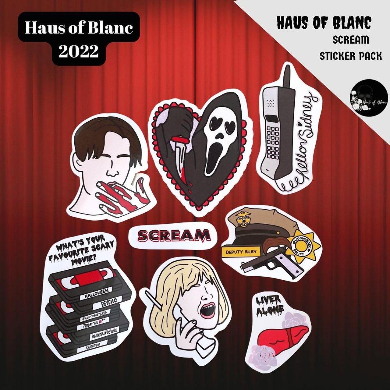 Handmade Scream themed sticker pack - quality... - Depop