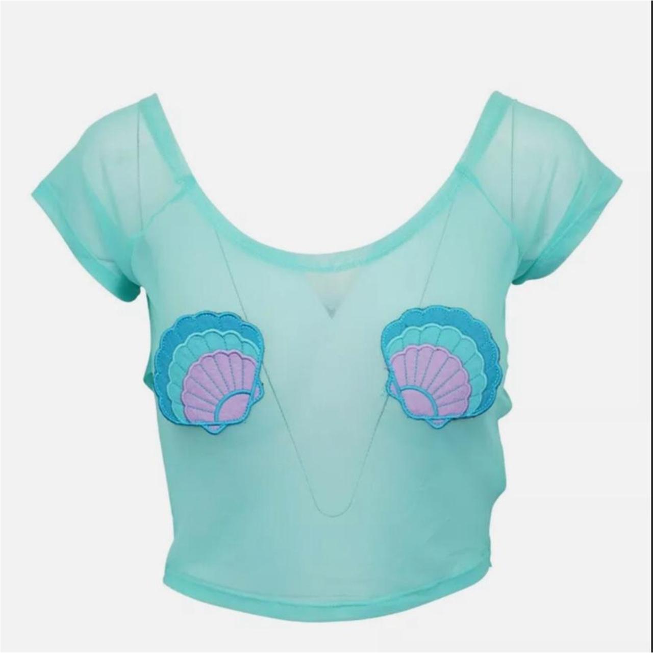 IRON FIST MERMAID FOR LIFE MESH CROP TOP Iron... - Depop