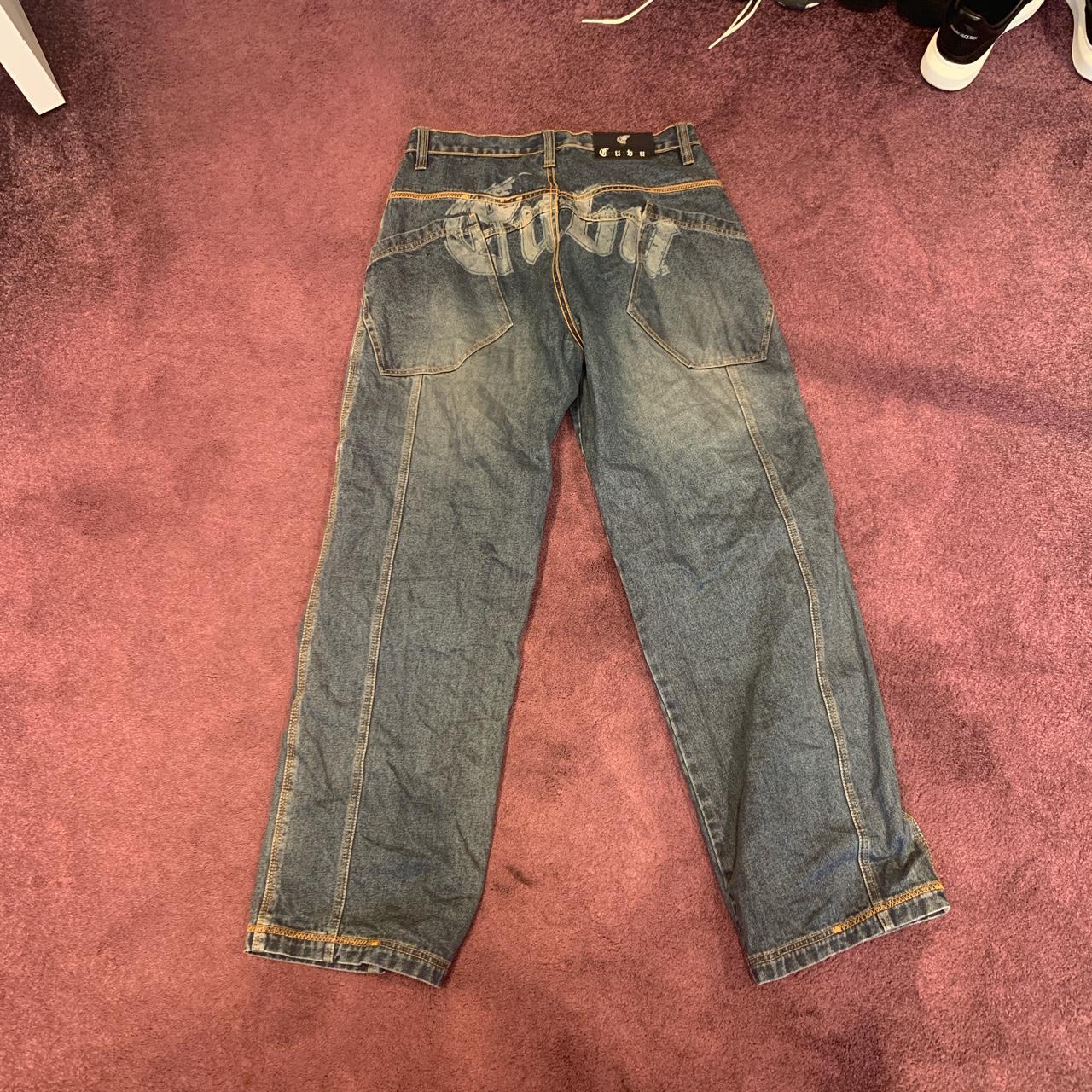 wicked baggy fit 90s fubu jeans. Unisex. Can be worn... - Depop