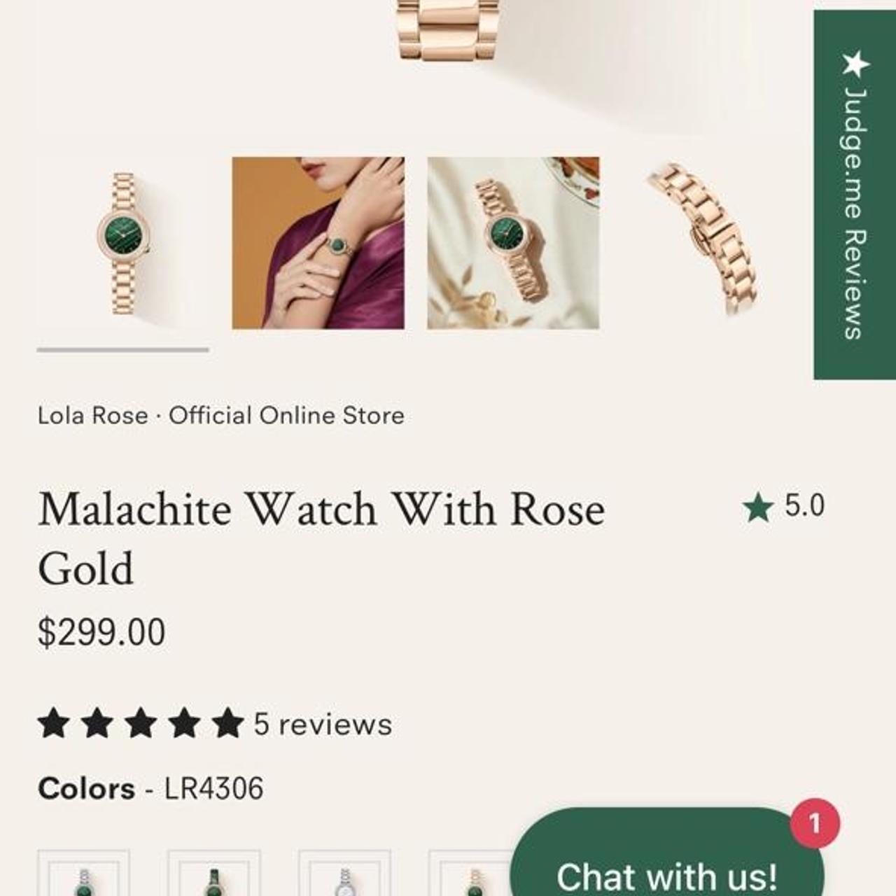 Lola rose London rose gold wrist watch with diamond... - Depop