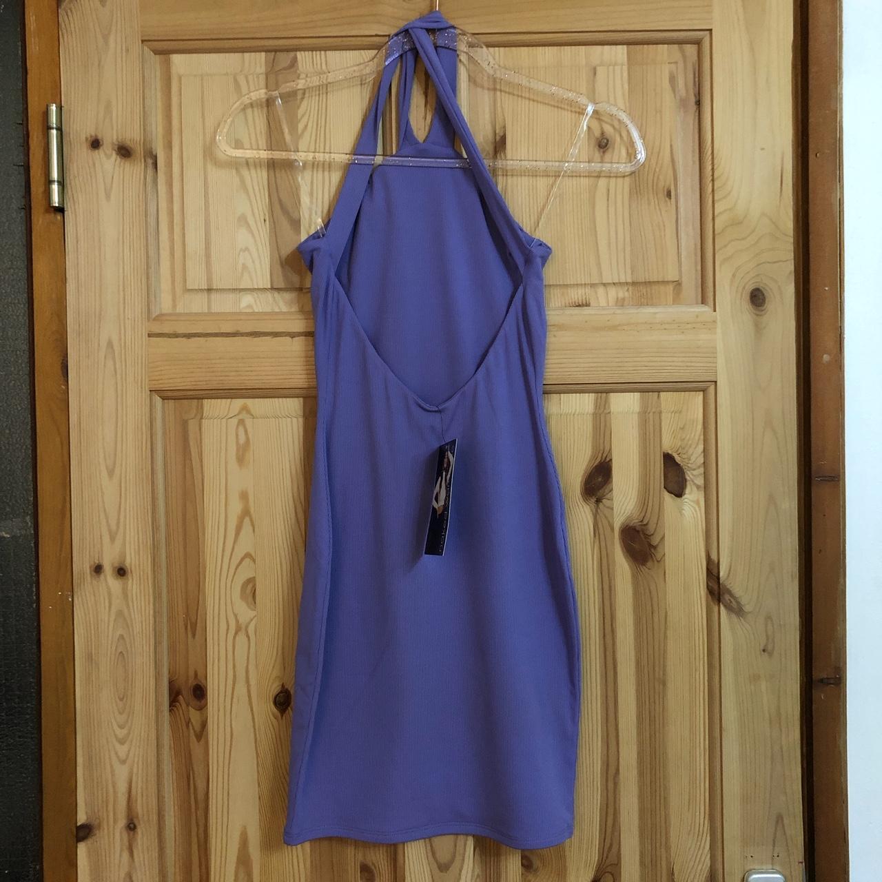 Mini Dress - halter neckline with cross straps &... - Depop
