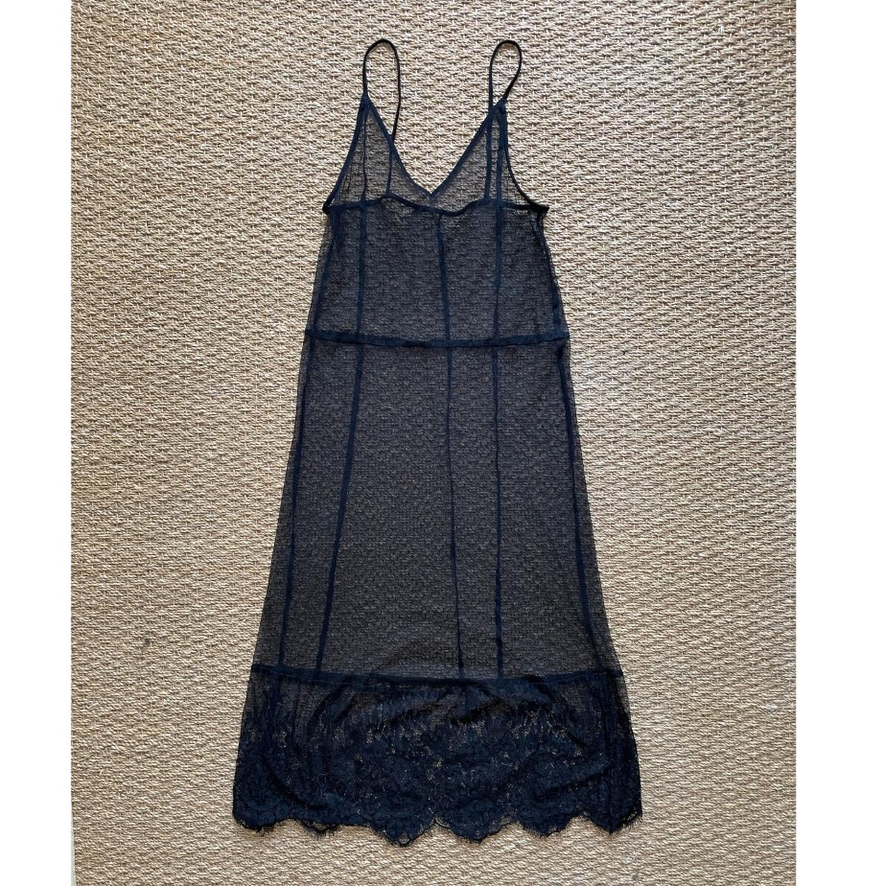 Sexy Sheer Vintage Slip Dress Lace Trim On The Hem Depop