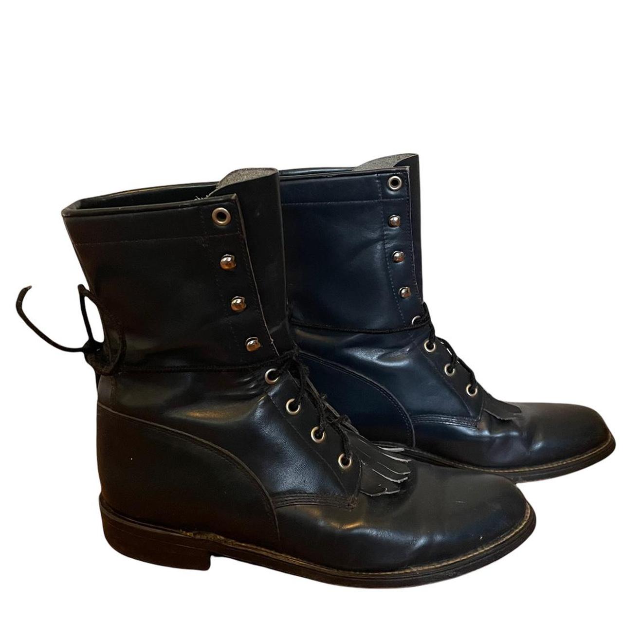 Women's Navy and Blue Boots | Depop