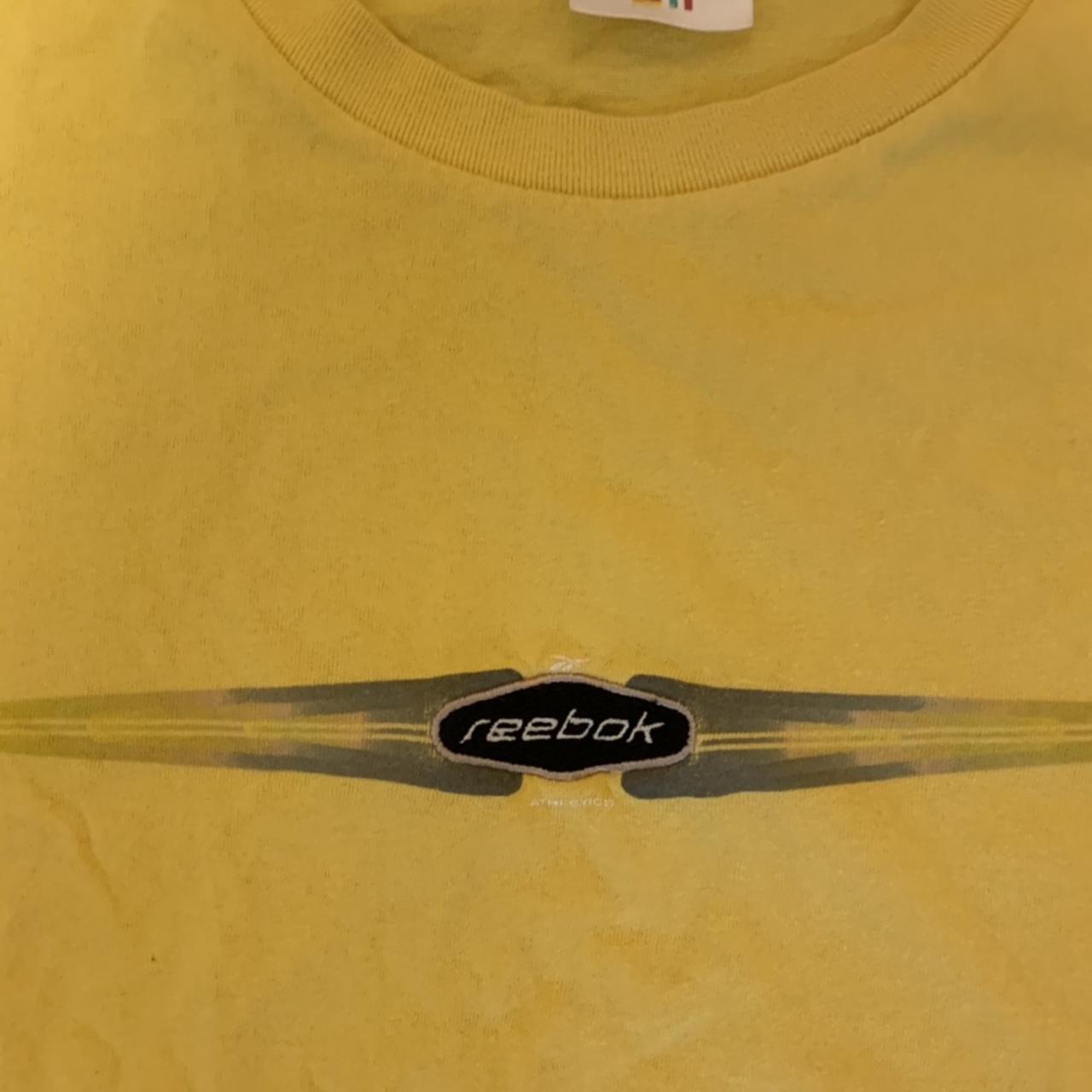 vintage yellow reebok t shirt size XL #reebok... - Depop