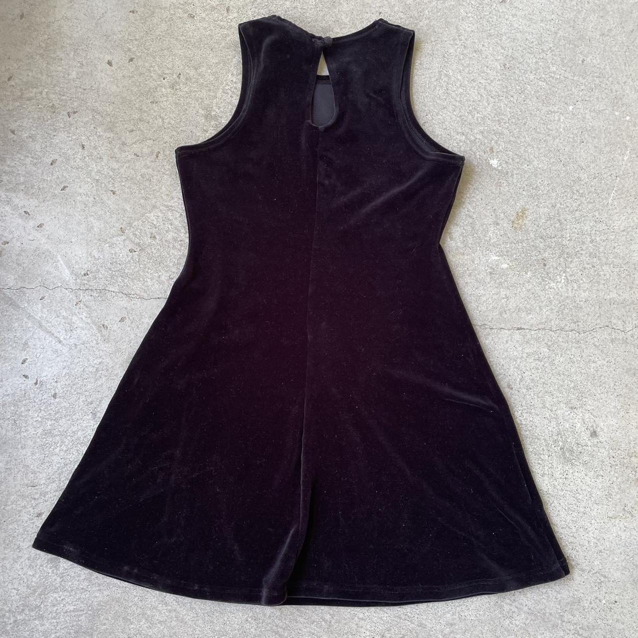 Classic vintage 90s black velvet mini dress Nice... - Depop