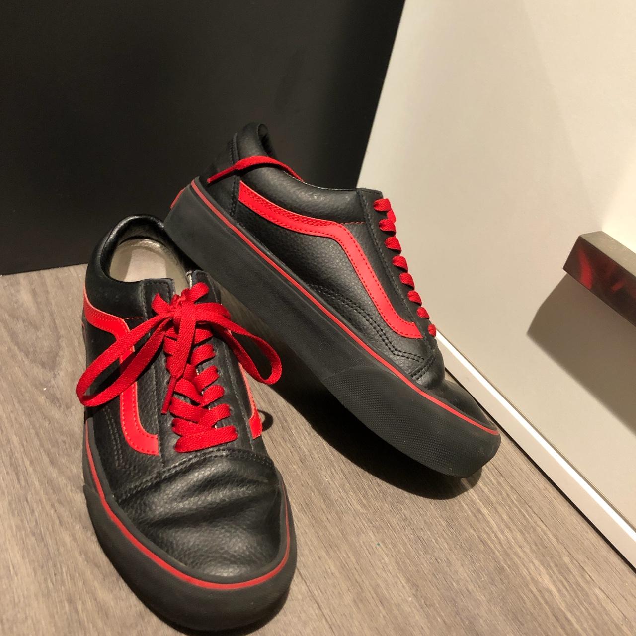 Vans Women's Red and Black | Depop