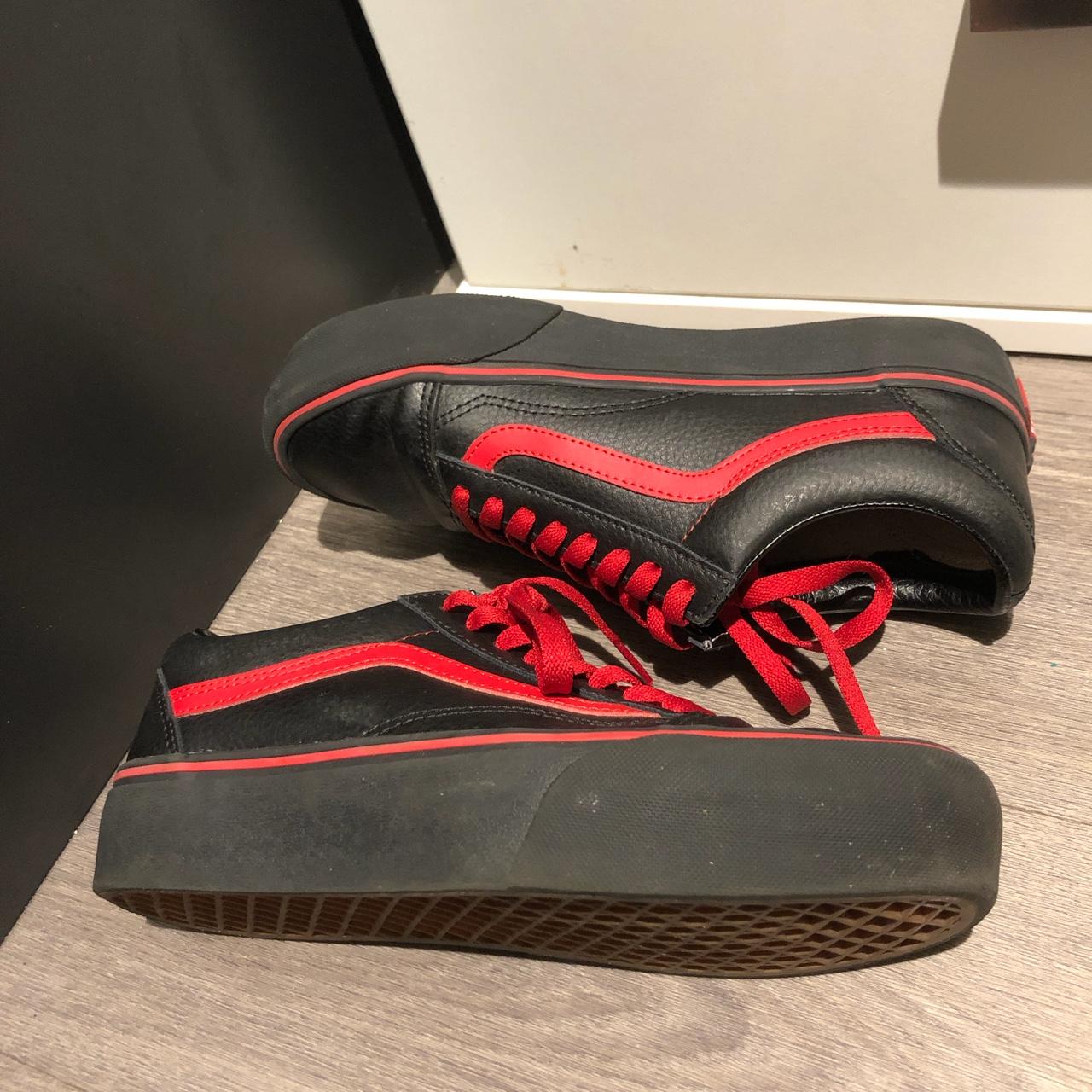 Vans Women's Red and Black | Depop