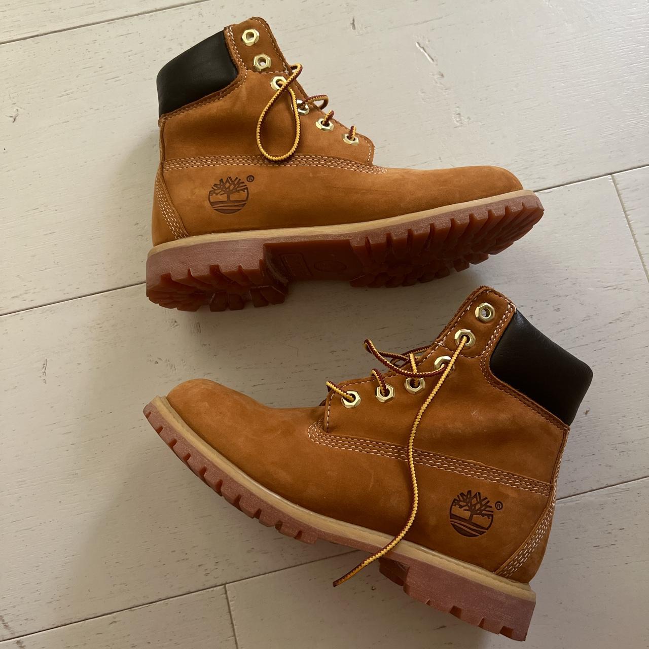 Timberlands unworn tanned boots - Depop