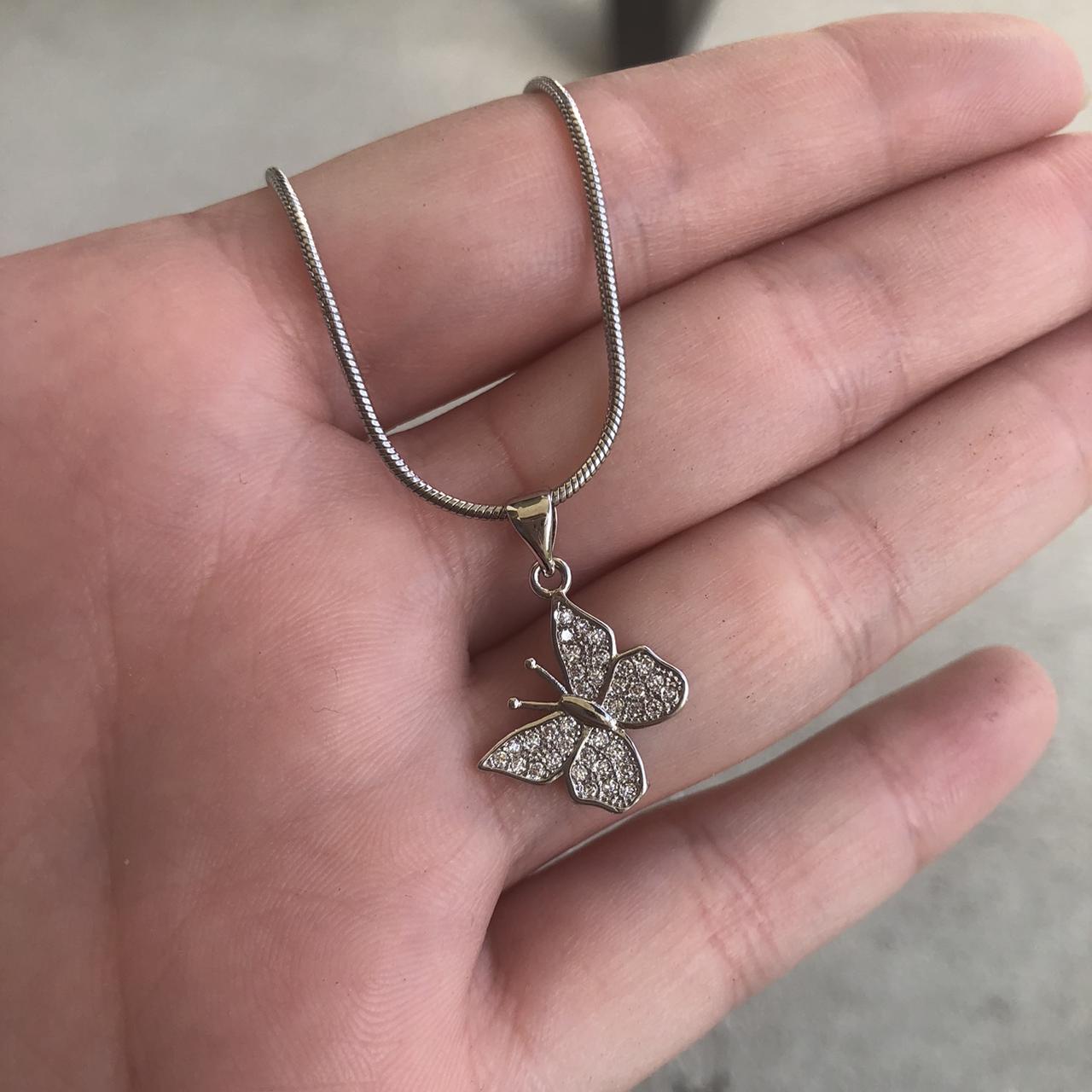 Brand New Silver Plated Rhinestone Encrusted Depop