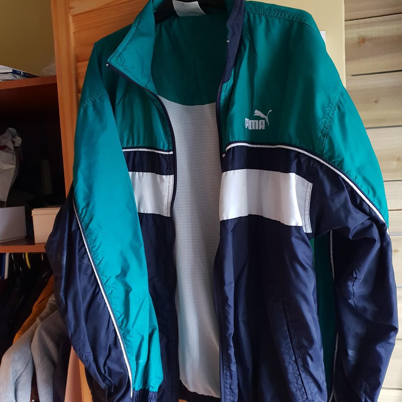 Unisex vintage puma shell jacket us small im a size... - Depop