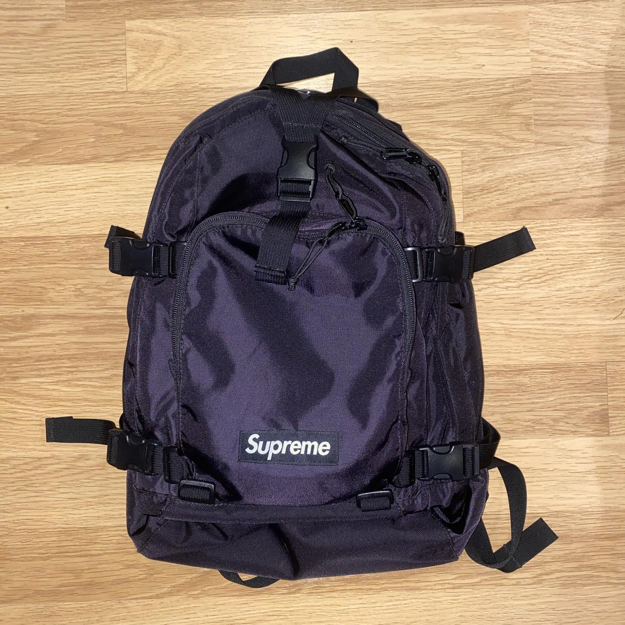 Supreme AW19 Backpack Black 9/10 condition no flaws... - Depop