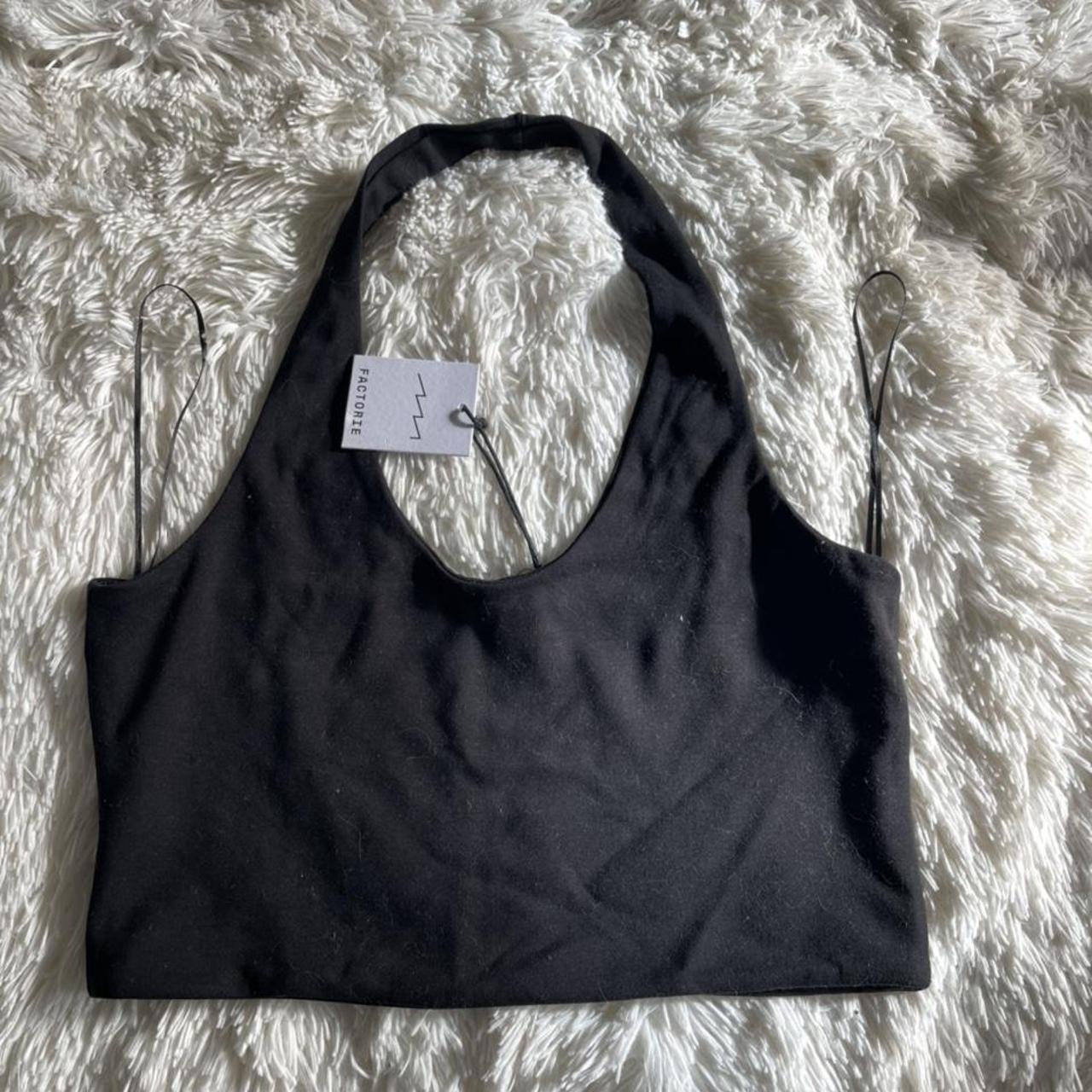 Factorie double layered halter top - black Brand... - Depop
