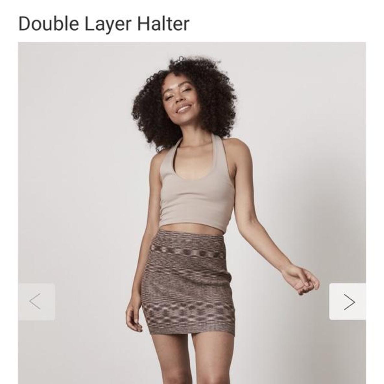 Factorie double layered halter top - black Brand... - Depop