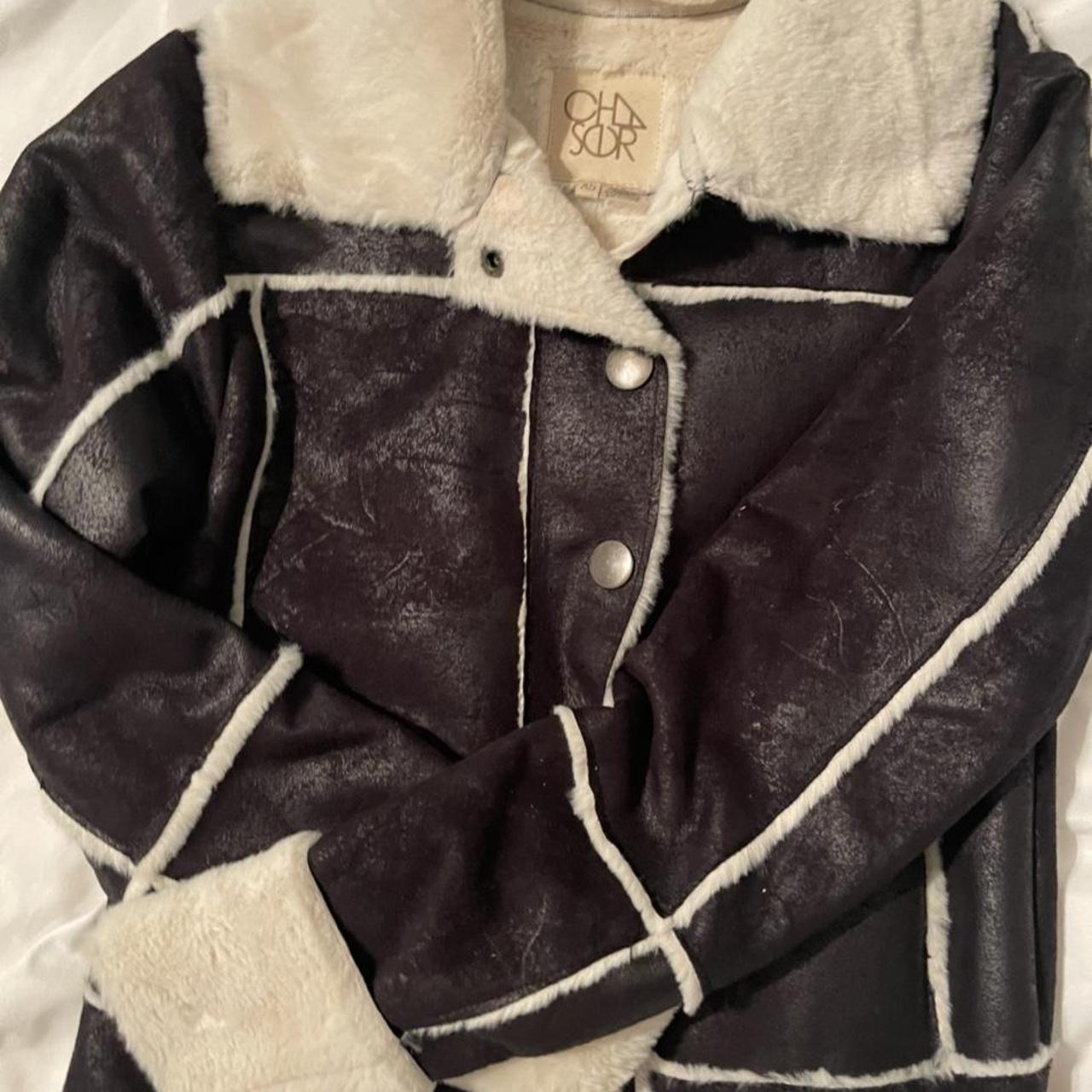 Chaser Jacket black with faux fur Similar to the... - Depop