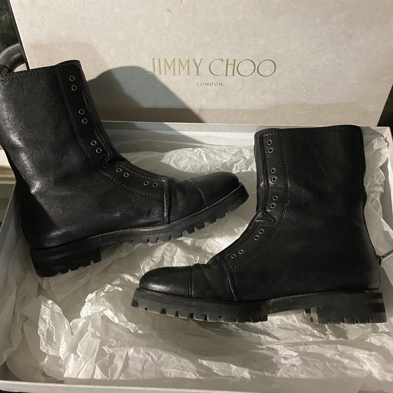 Jimmy Choo Women's Black Boots | Depop