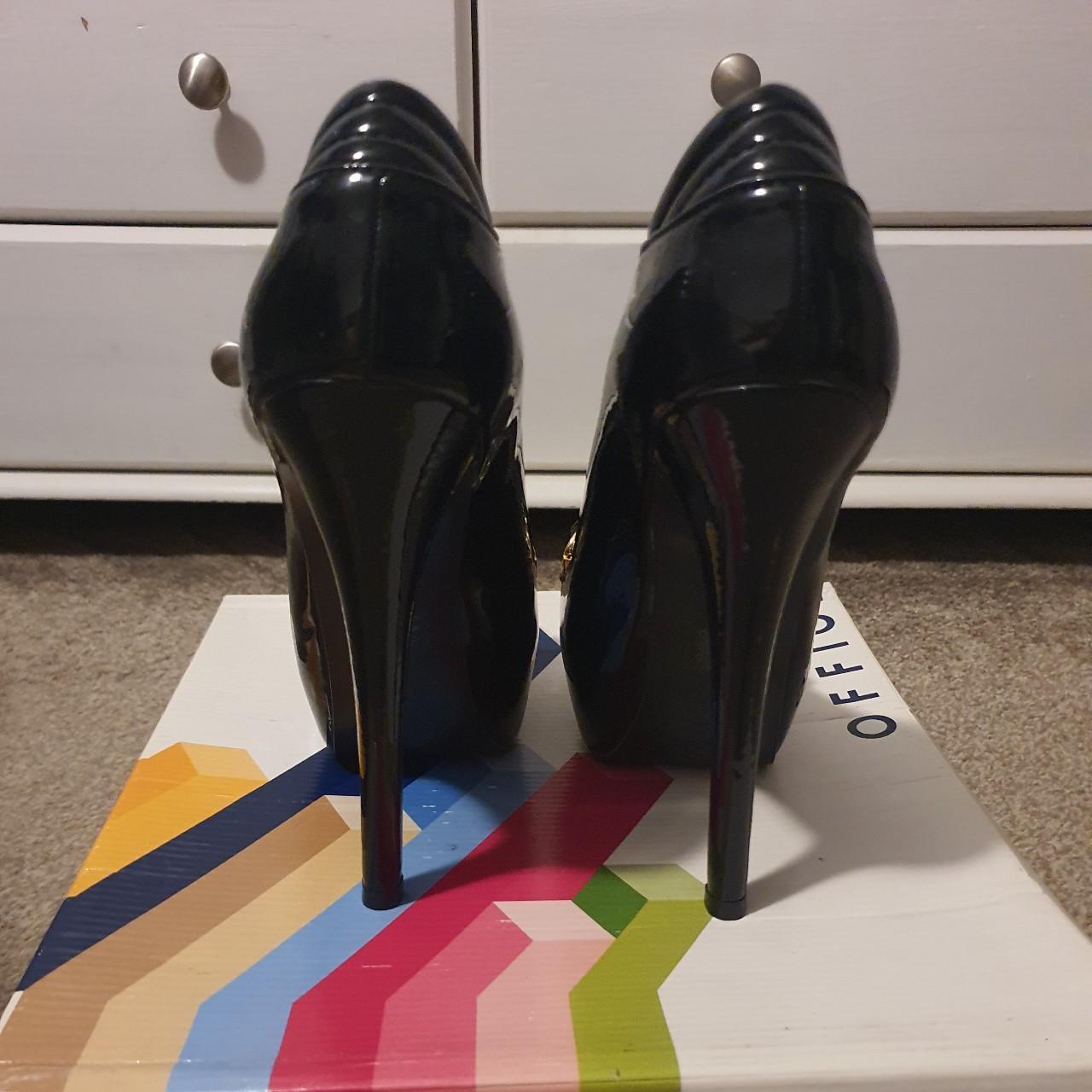 Office black heels with box but box worn size 38... - Depop