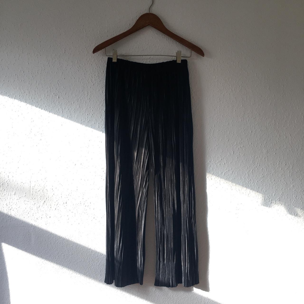 Black pleated culottes from New Look. Hardly worn,... - Depop