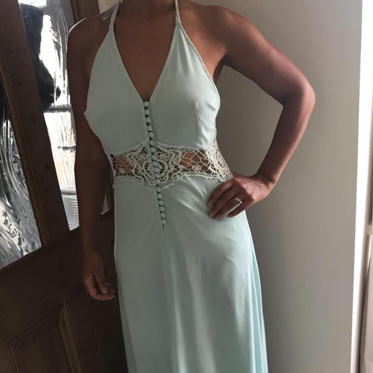 Flattering full length Jarlo dress in mint -... - Depop