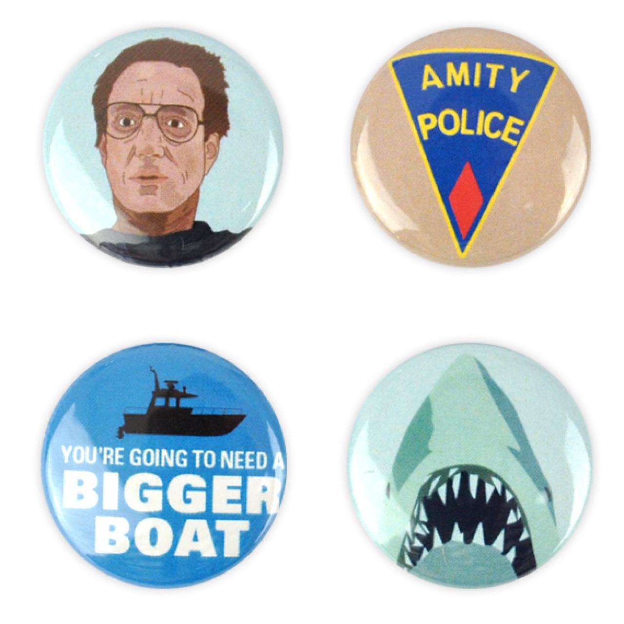 Jaws inspired badge set! 1. Police Chief Brody 2.... - Depop