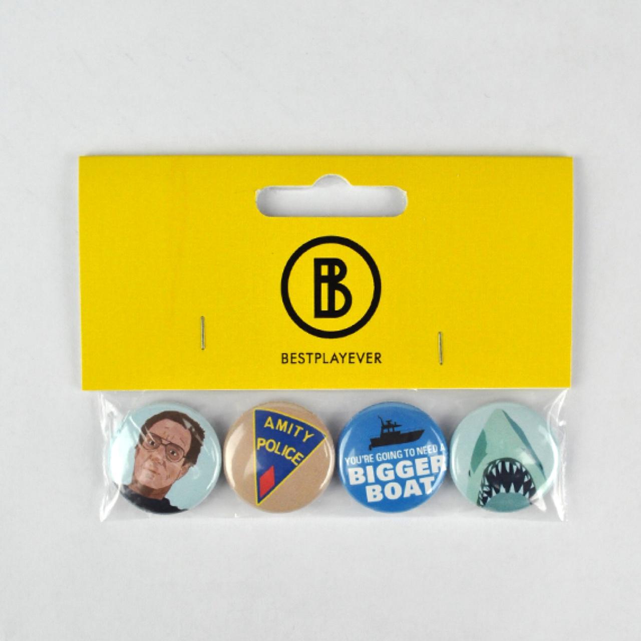 Jaws inspired badge set! 1. Police Chief Brody 2.... - Depop