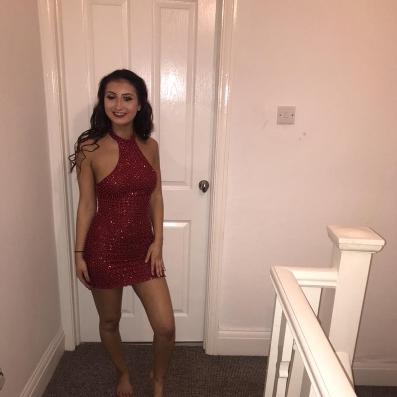 Oh polly flash dance racer front beaded embellished... - Depop