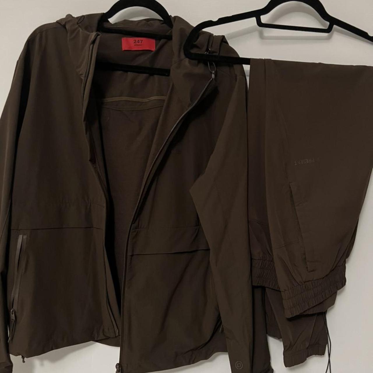 Represent 24/7 collection dark brown zip jacket and... - Depop