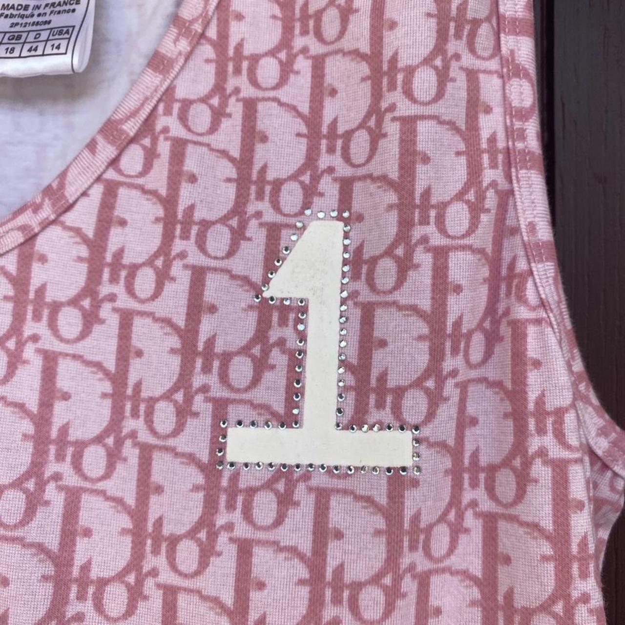 Vintage Christian Dior pink monogram logo pattern... - Depop