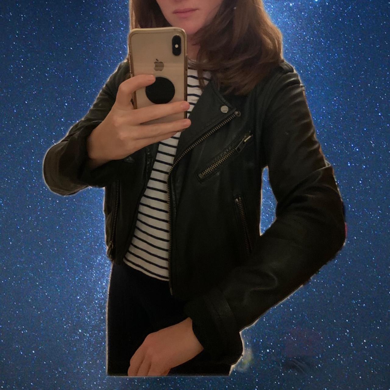 Topshop Black Faux Leather Jacket *FREE... - Depop