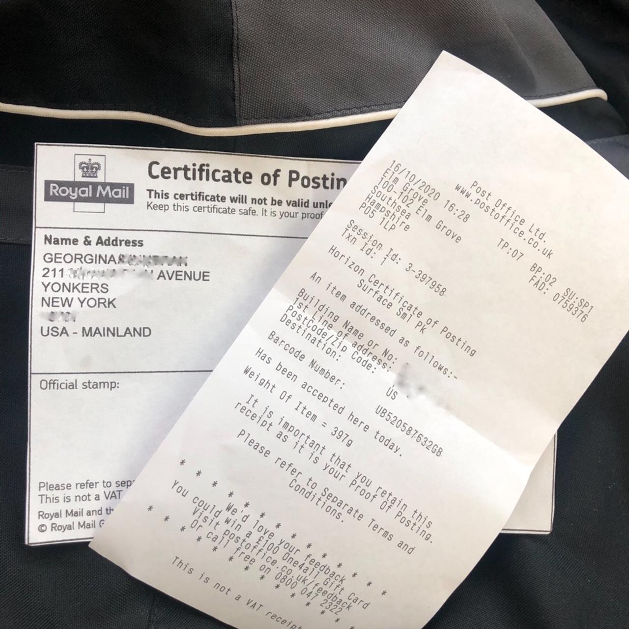 Proof of postage for another US based customer! 🏼 - Depop