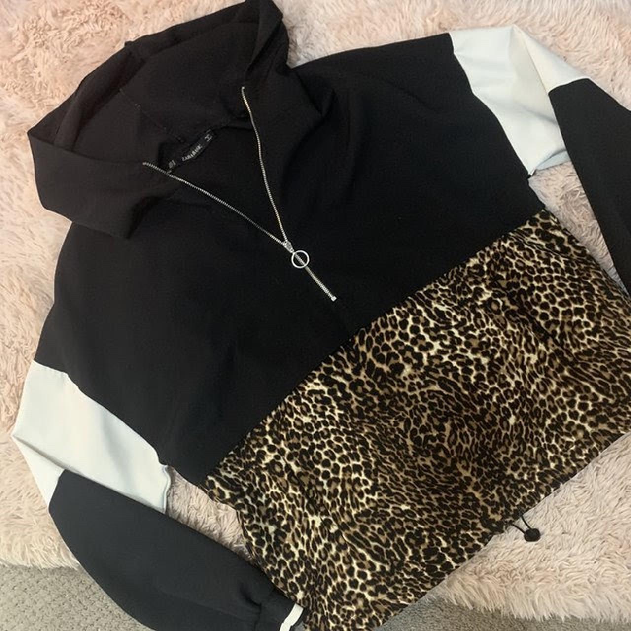 Zara cheetah half zip top 🖤 dress it up or down... - Depop