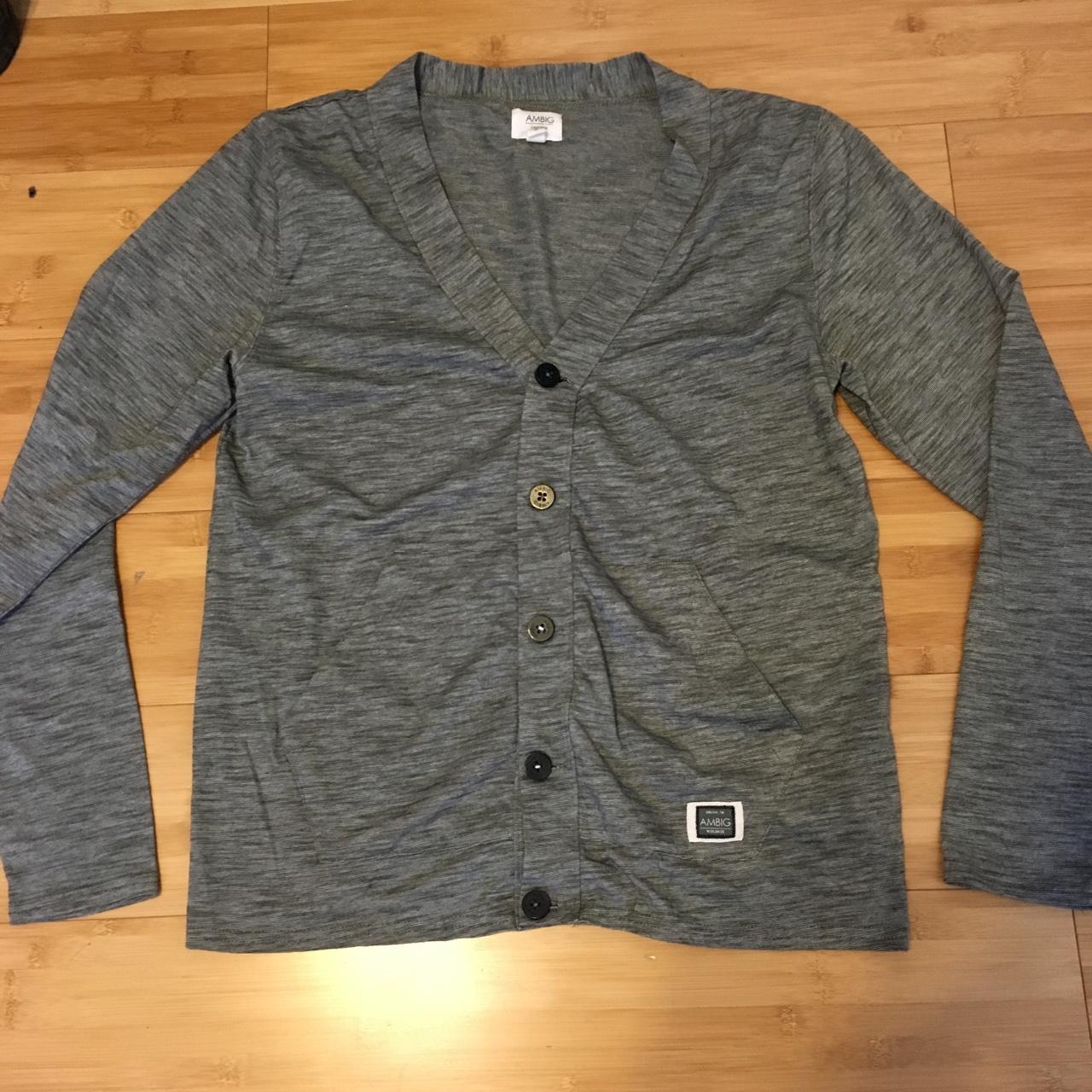 Ambiguous (AMBIG) skate brand grey cardigan.... - Depop