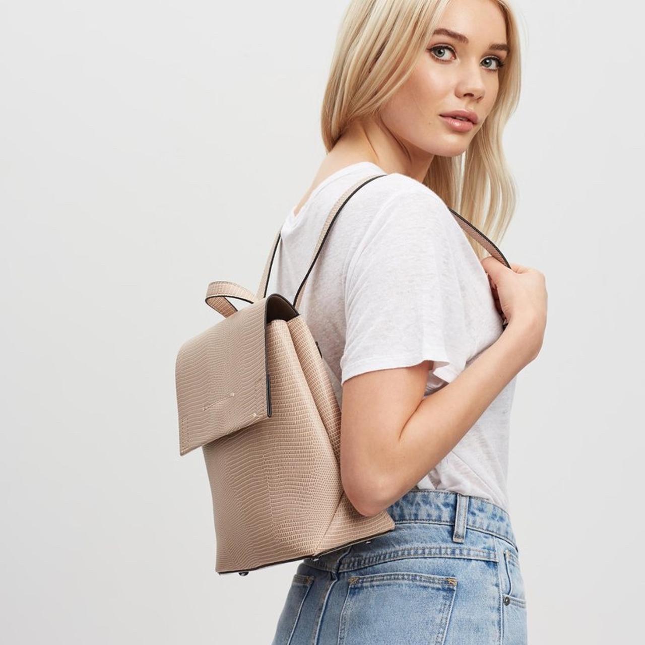 Topshop blaze faux leather backpack - brand new with... - Depop