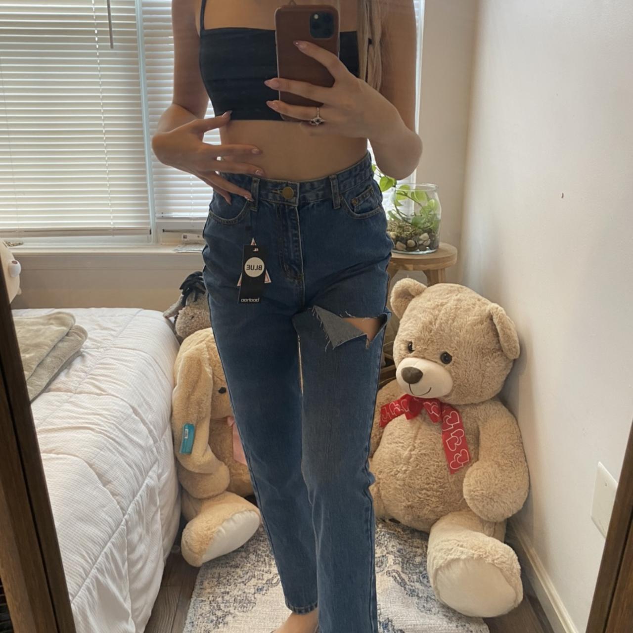 ☁️ boohoo brand new jeans with tags!! high waist with... | Depop