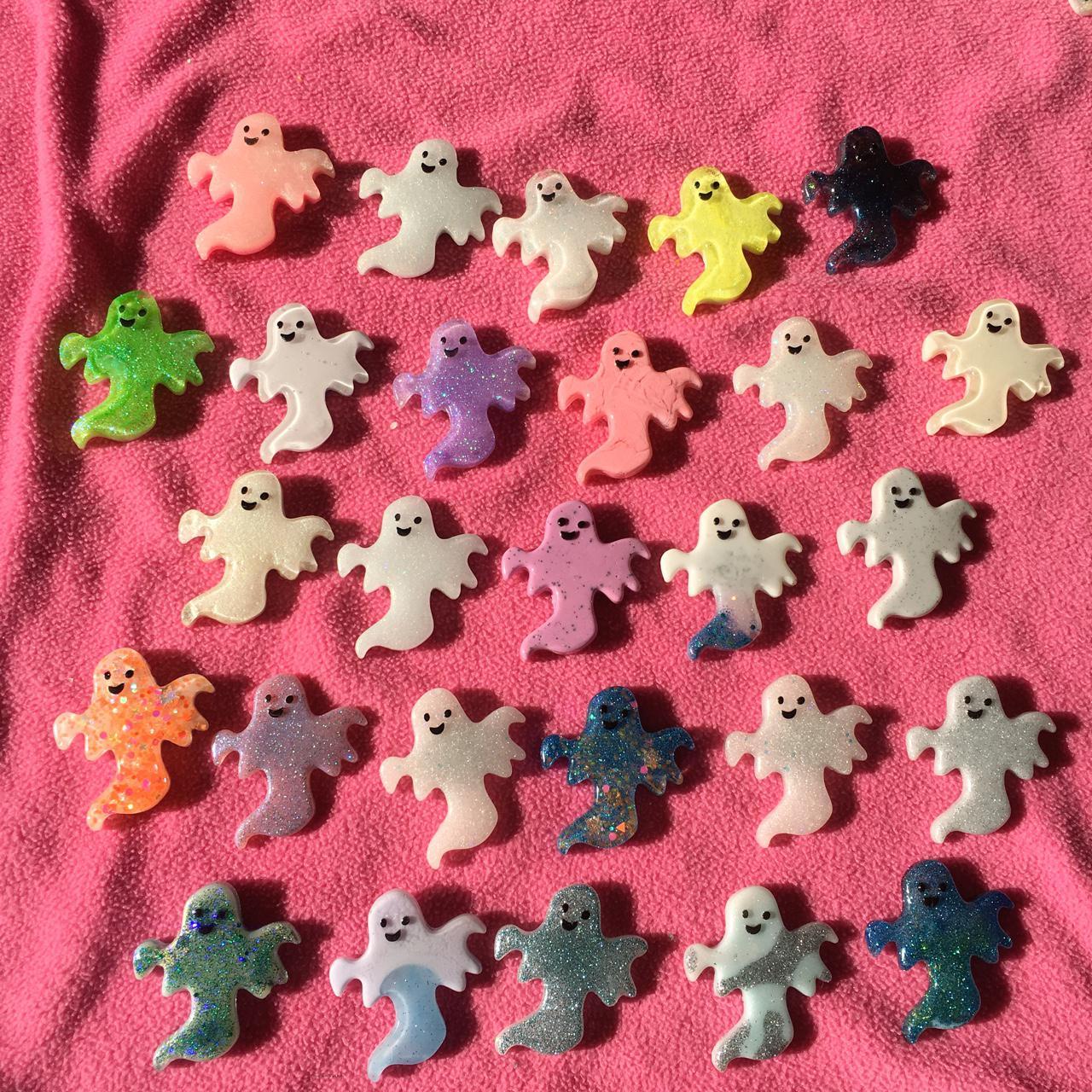 BOO! Resin ghost magnets heeere! Spooky spirits in a... - Depop