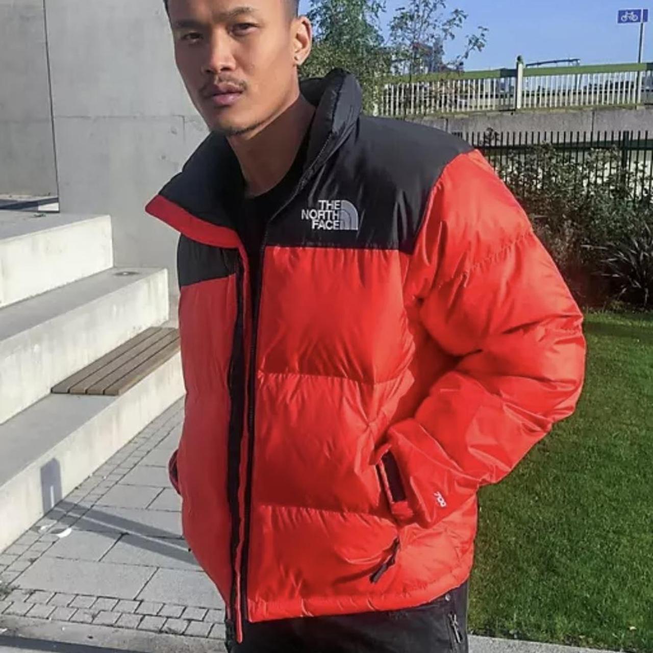 Red north face puffer jacket size medium . Only... - Depop