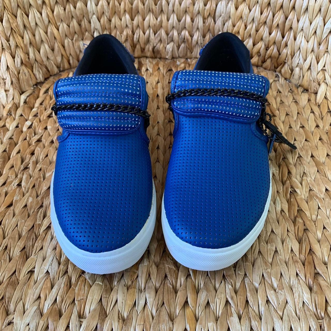 Supra Blue Slip on Sneakers US men’s 8 -US women’s... - Depop