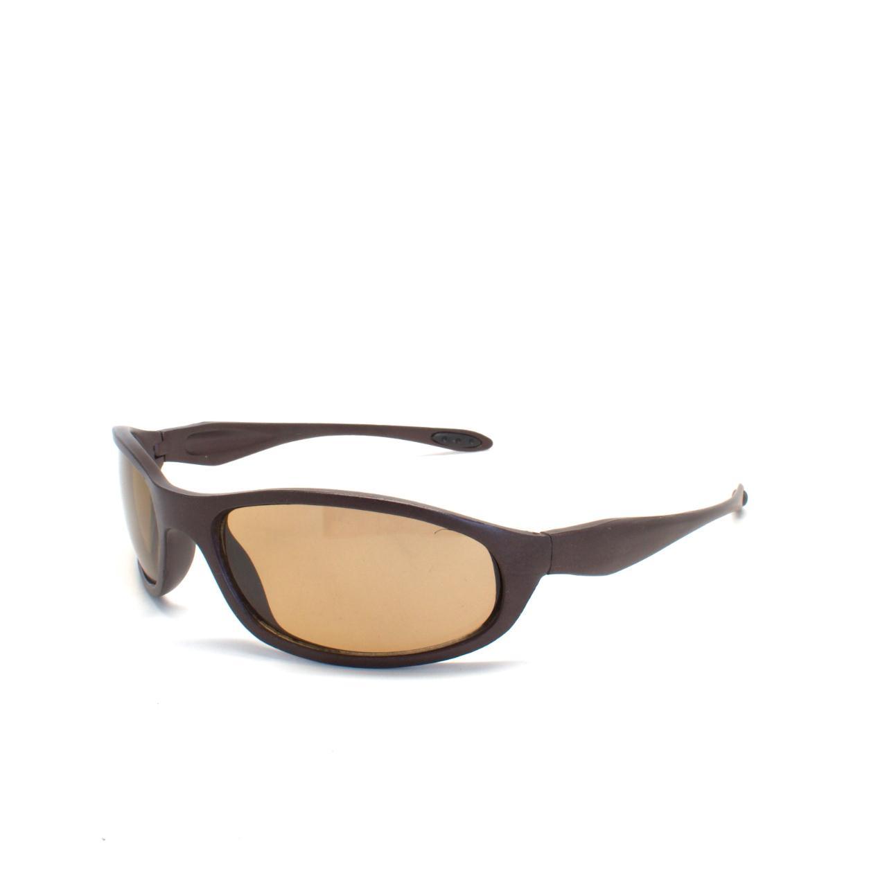 Deadstock X-Static 2000s Brown Red Wraparound Visors... - Depop