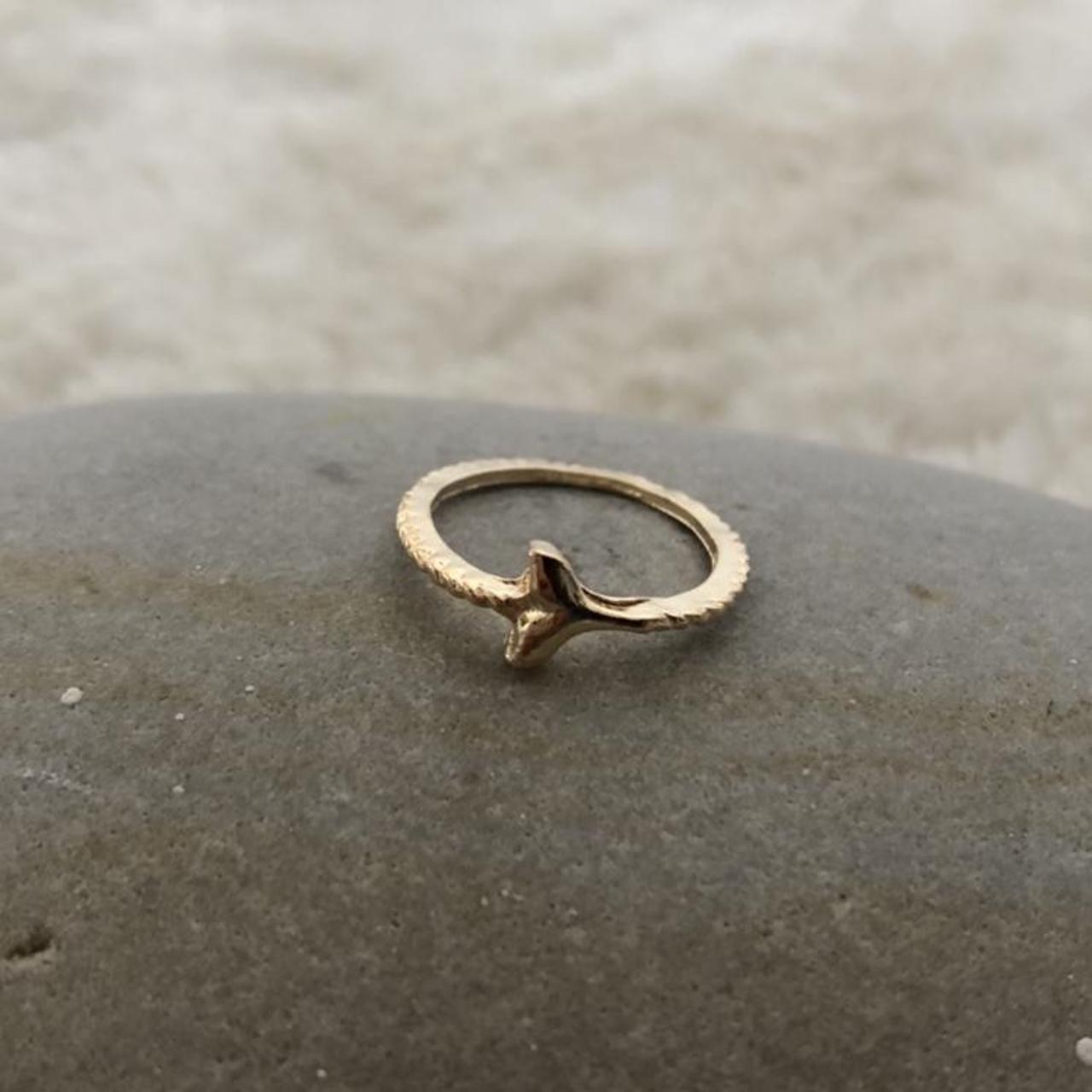 dolphin whale tail gold ring 🧚handmade 🧚high... - Depop
