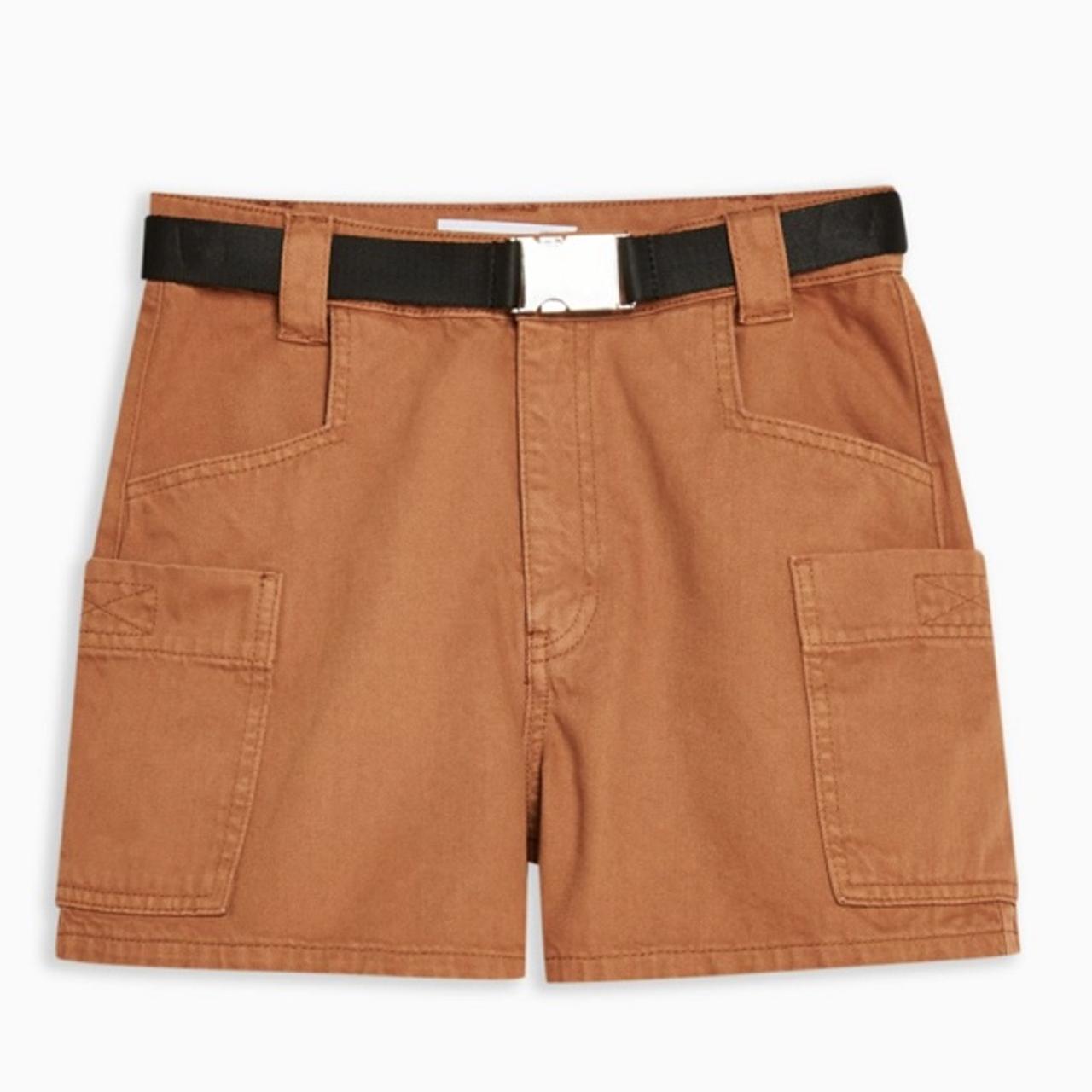 Topshop Rust Shorts with pocket detail Brown / tan... - Depop