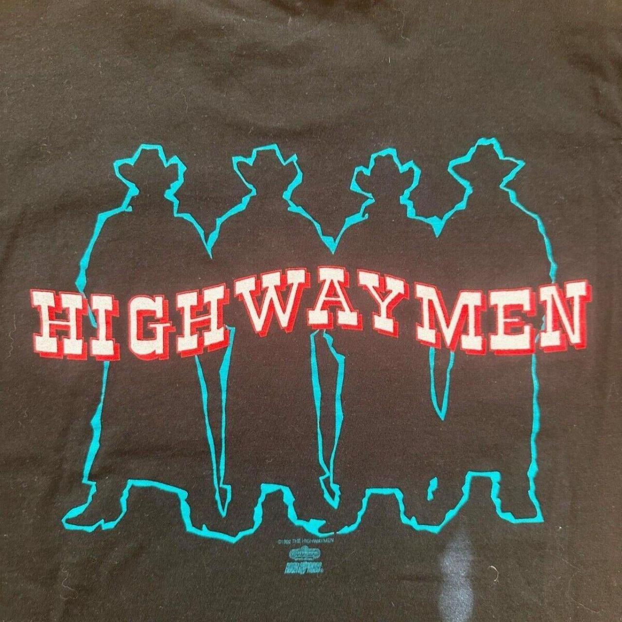 Vintage Highwaymen 1992 T-shirt Screen Stars Black... - Depop