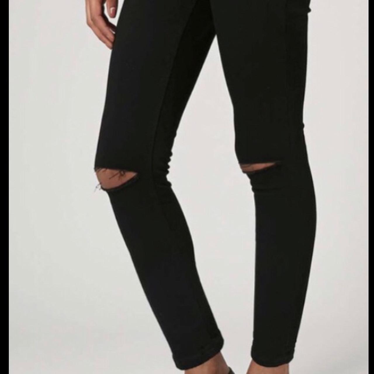 MOTO Black Ripped Jamie Jeans Topshop Size 10 (28... - Depop