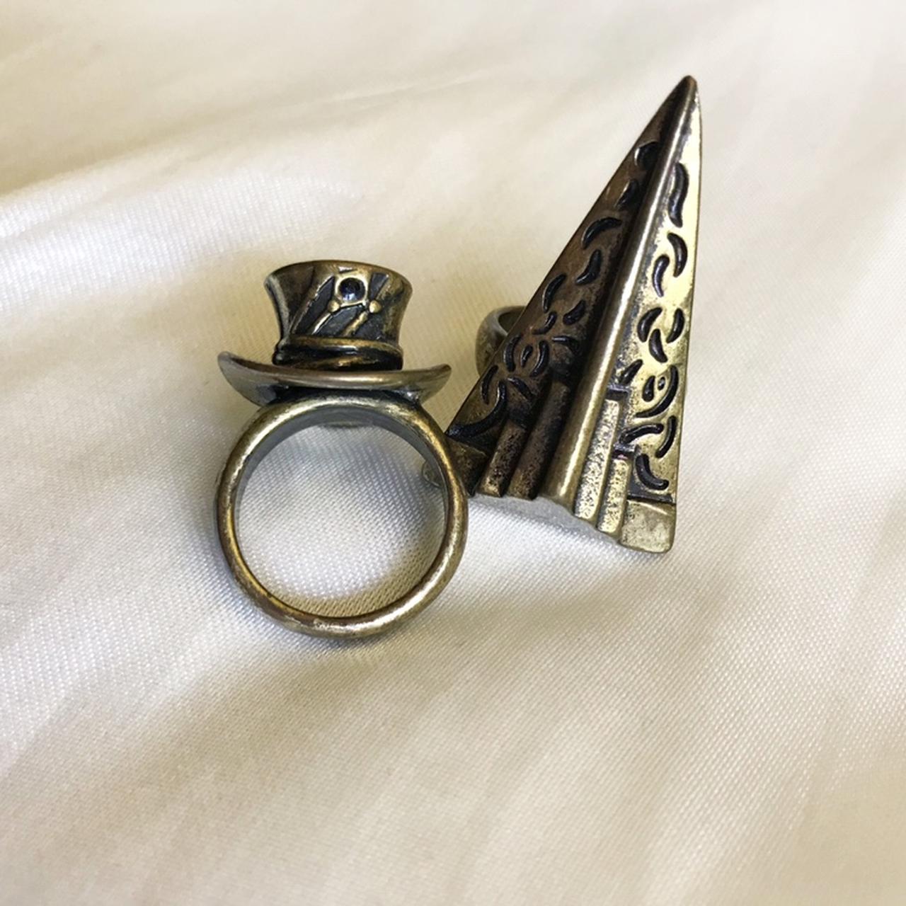triangle armor statement ring - steampunk vibes -... - Depop