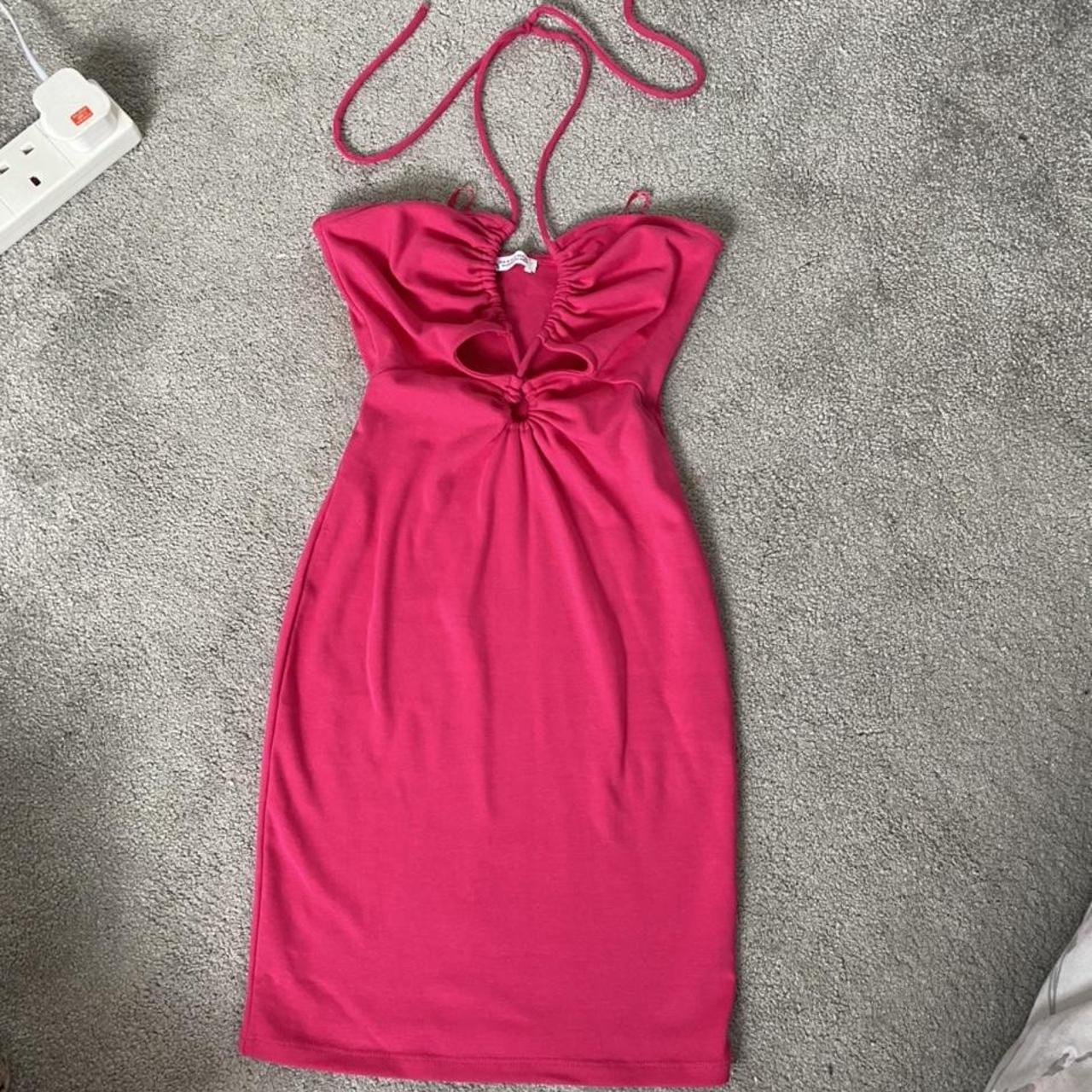 Zara Pink Bodycon dress ️ BRAND NEW!! only tried... - Depop