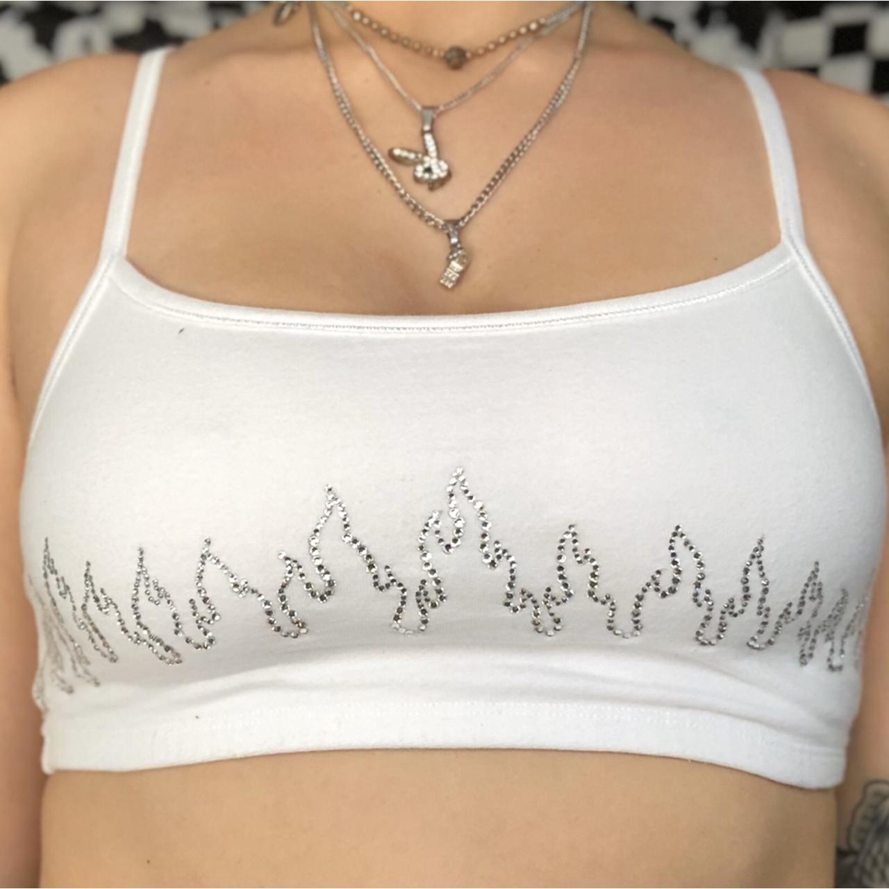 RING OF FIRE BRA Size: 36 ~*hand bedazzled by yours... - Depop