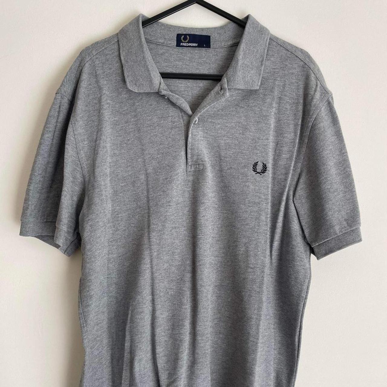 Grey Fred Perry polo shirt. #fredperry #polo - Depop