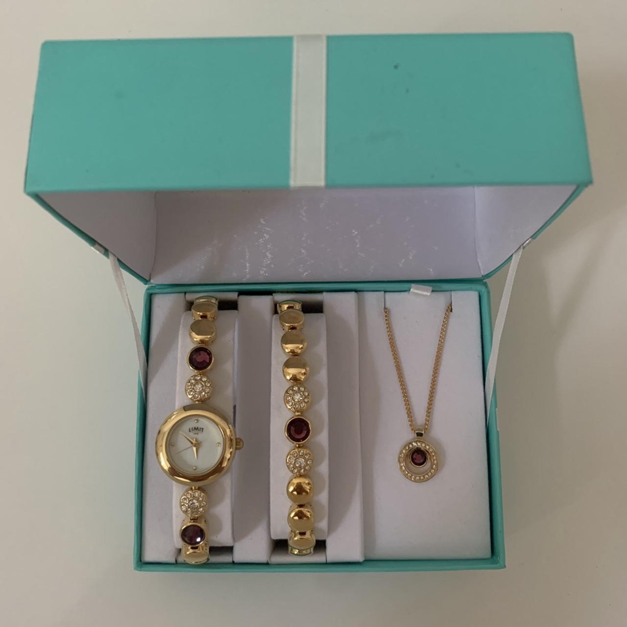 Limit ladies gold plated bracelet, necklace and... - Depop