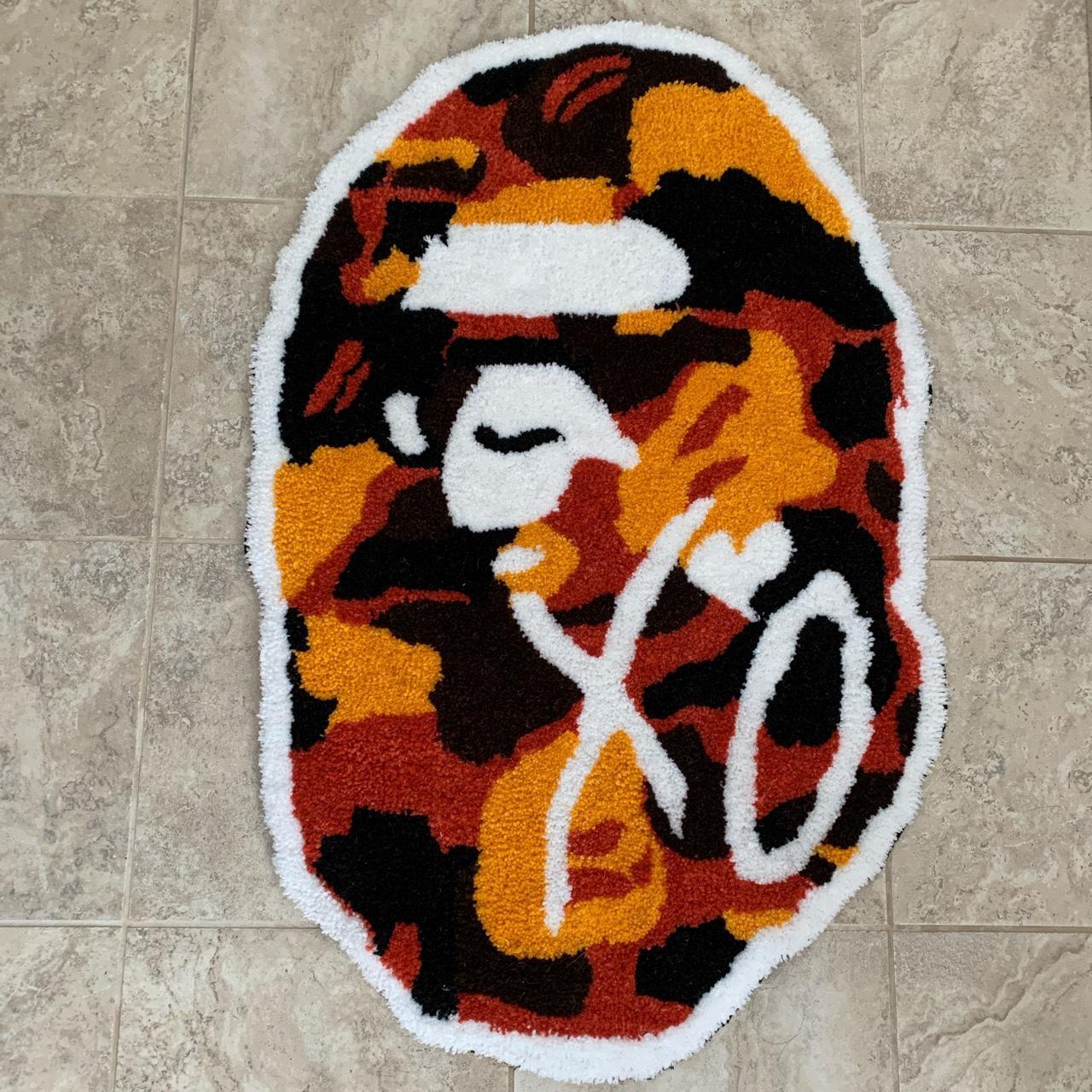 Bape x The Weeknd camo rug 44 x 27 Custom made... - Depop